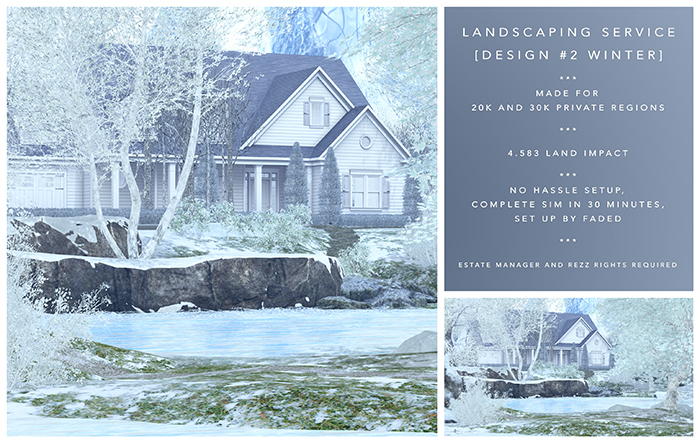 Second Life Marketplace - [F] Prefab Landscape 2 - Daffodil Lane (WINTER)